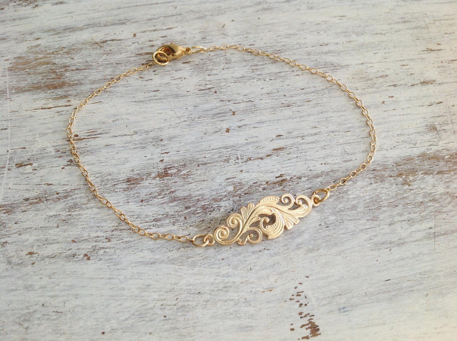 Gold Bracelet, 14k Gold Filled, Bride Jewelry, Delicate Bracelet ... Gold Bracelet, 14k Gold Filled, Bride Jewelry, Delicate Bracelet ...